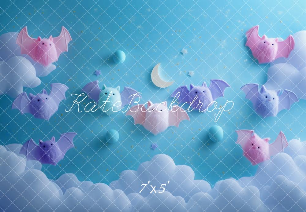 Whimsical Night Sky Bat Backdrop