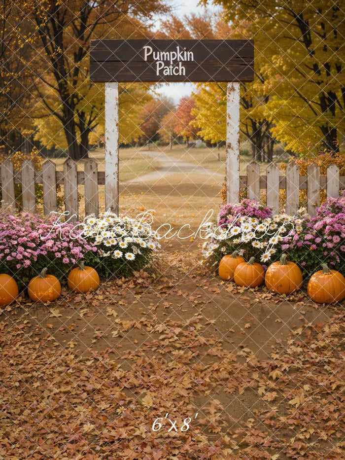 Cozy Autumn Pumpkin Patch Backdrop