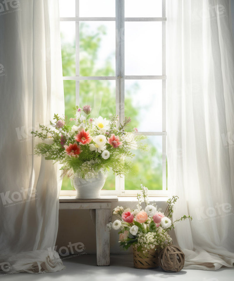 Elegant Floral Window Light Backdrop