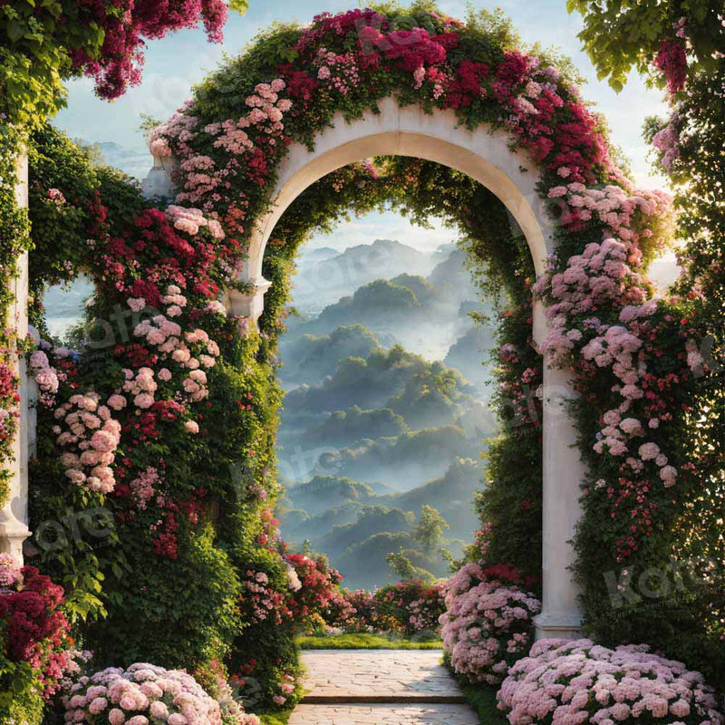Enchanted Floral Garden Arch Backdrop