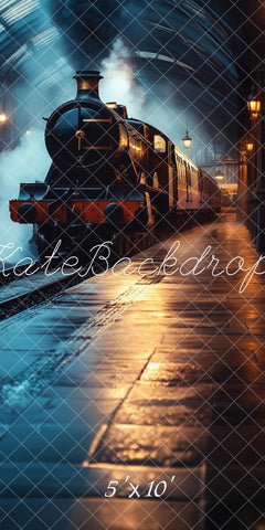 Kate Sweep Vintage Steam Train Station Backdrop Backdrop Designed by P
