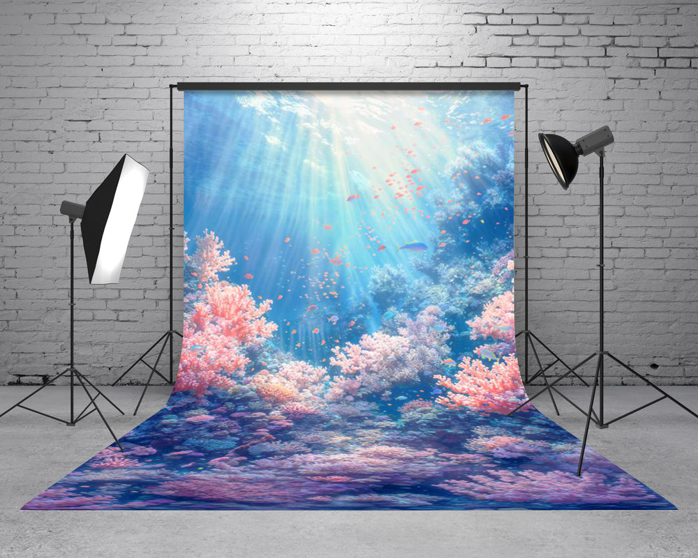 Mermaid Backdrop & Background: Under the Sea & Glitter Themes