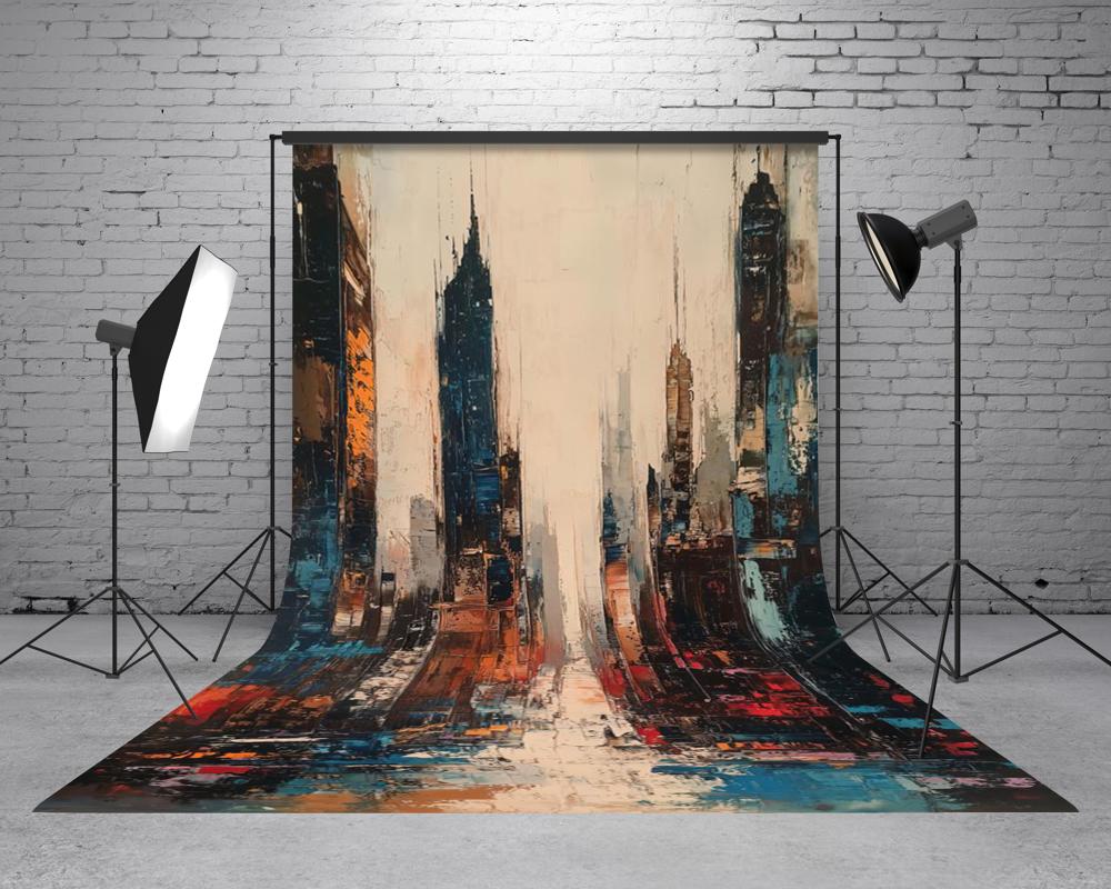 Kate Sweep Abstract Urban Cityscape Backdrop Designed by Emetselch