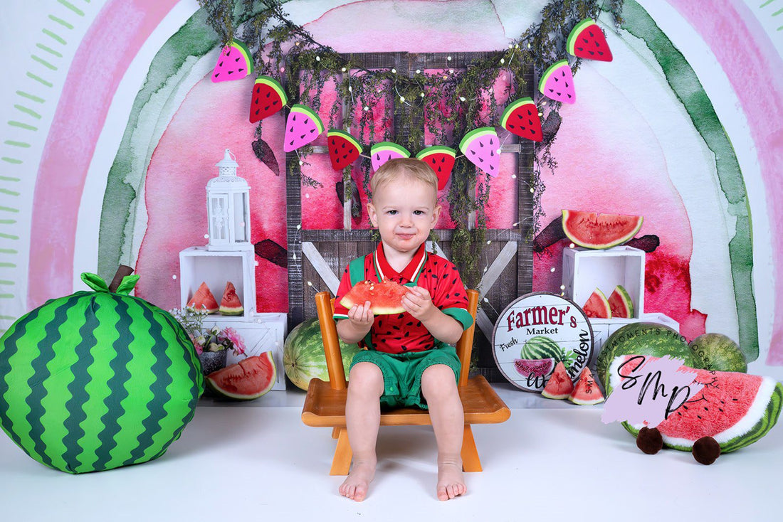 Rustic Watermelon Summer Market Backdrop