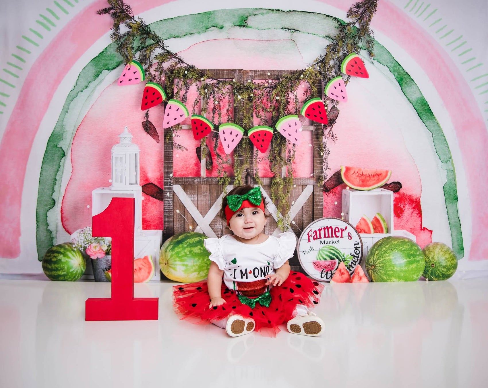 Rustic Watermelon Summer Market Backdrop