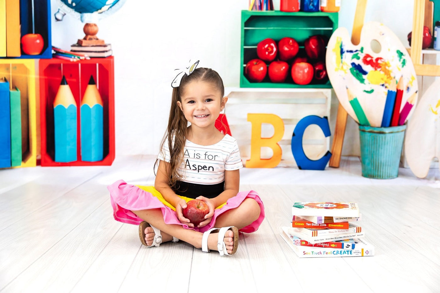 Colorful Creative Classroom Photography Backdrop