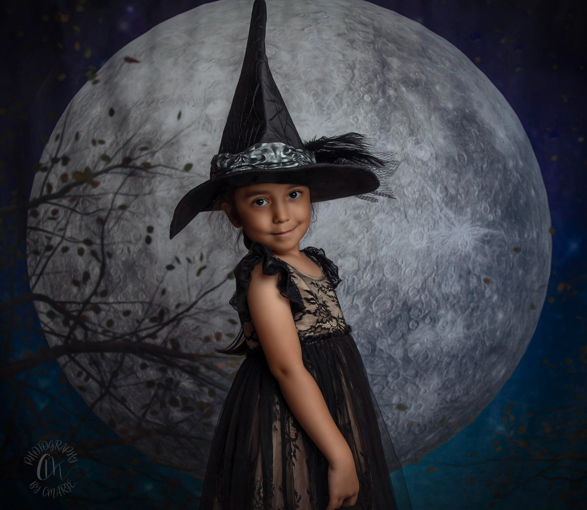 Kate Halloween Autumn Moon Backdrop for Photography