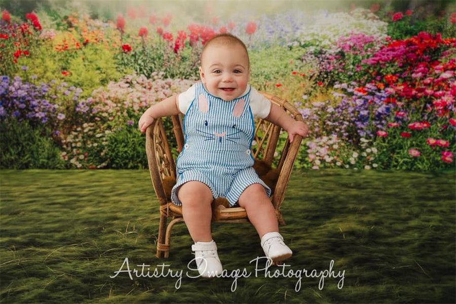 Blossoming Spring Garden Floral Backdrop