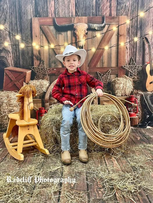 Rustic Western Farmhouse Photo Backdrop
