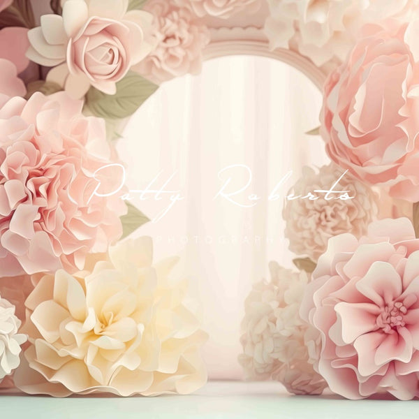 Elegant Pastel Floral Arch Backdrop