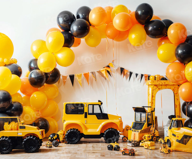Construction Party Balloon Arch Backdrop