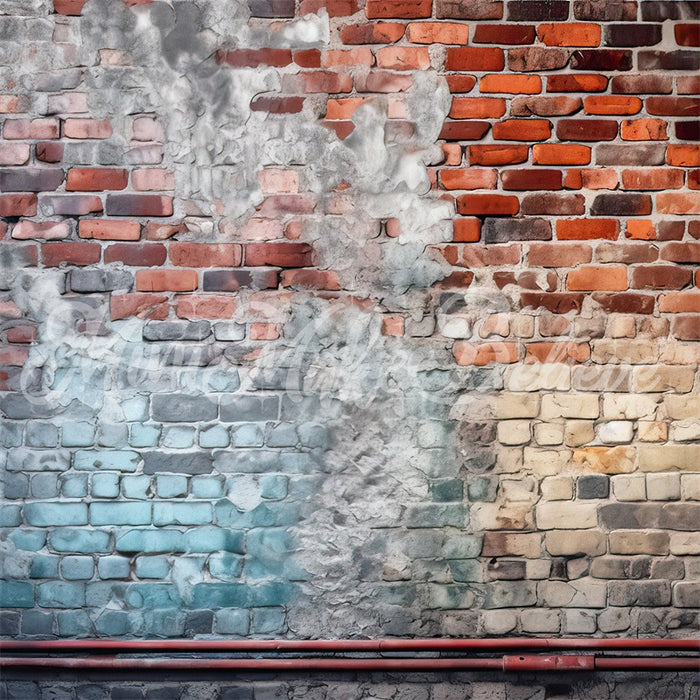 Rustic Textured Urban Brick Wall Backdrop