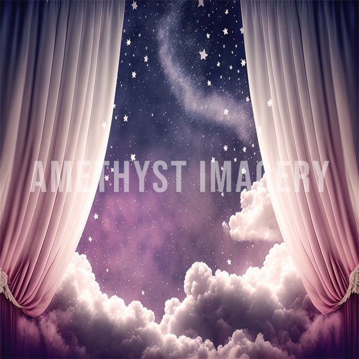 Dreamy Night Sky Curtains Backdrop