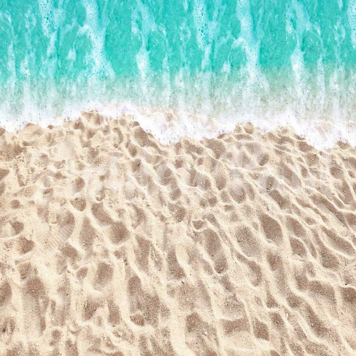 Tropical Ocean Waves Beach Sand Backdrop