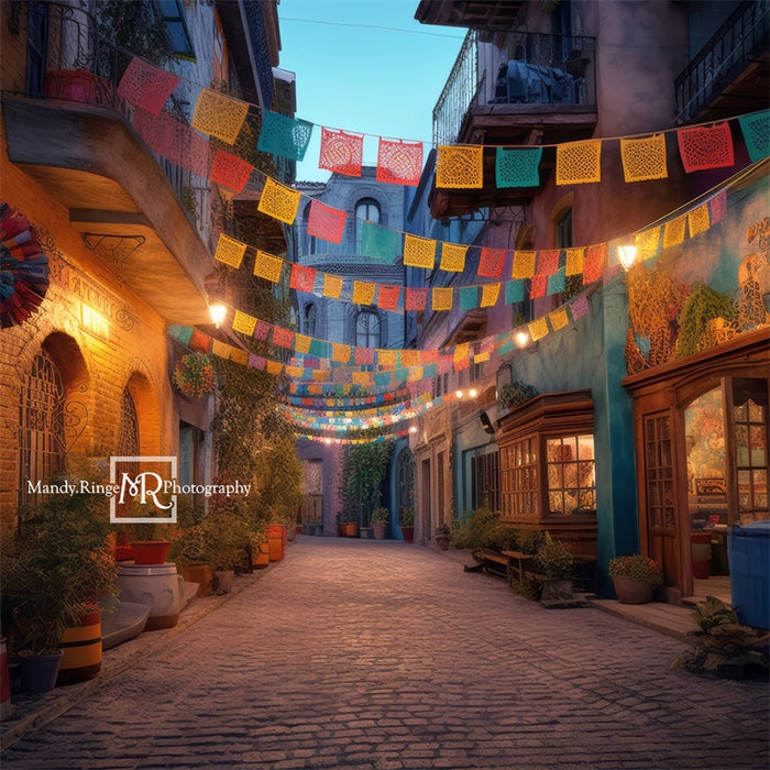 Kate Cinco De Mayo Fiesta Decorated Street Backdrop Designed by Mandy