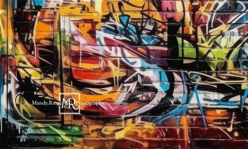 Vibrant Urban Abstract Graffiti Backdrop