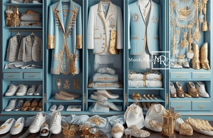 Luxury Vintage Wardrobe Elegance Backdrop