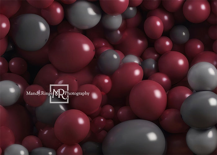 Luxury Burgundy and Gray Sphere Backdrop