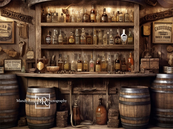 Rustic Vintage Whiskey Bar Backdrop