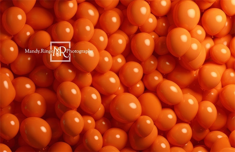 Vibrant Orange Bubble Cluster Backdrop