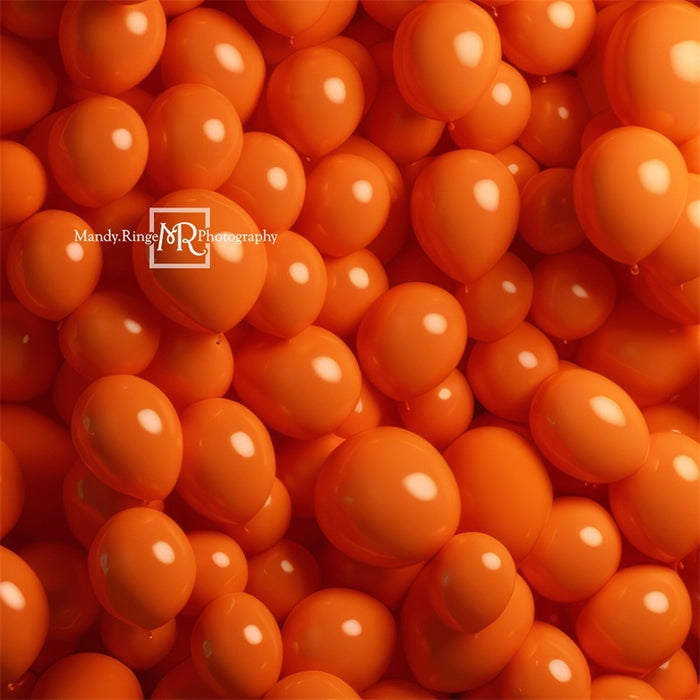 Vibrant Orange Bubble Cluster Backdrop