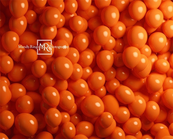 Vibrant Orange Bubble Cluster Backdrop