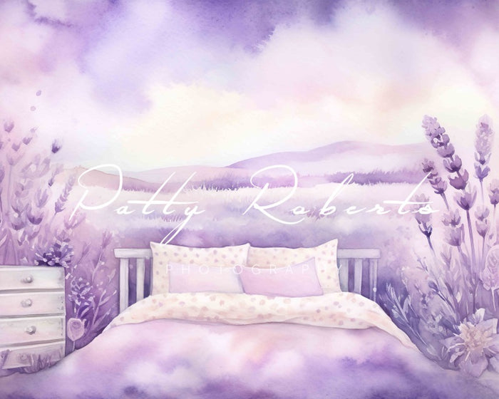 Dreamy Lavender Pastel Bedroom Backdrop