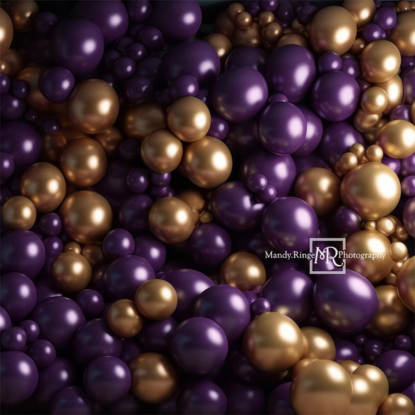 Luxurious Purple and Gold Sphere Backdrop