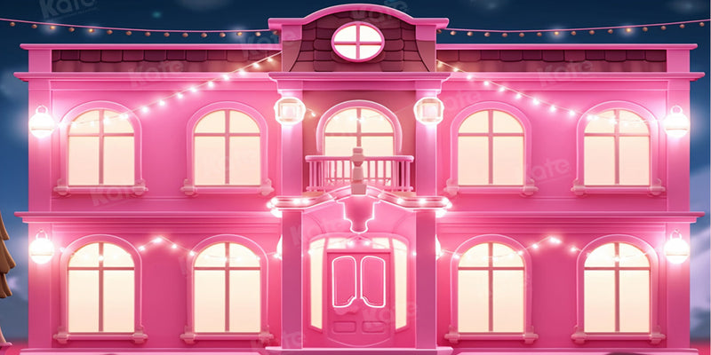 Pink Elegant Vintage Mansion Backdrop