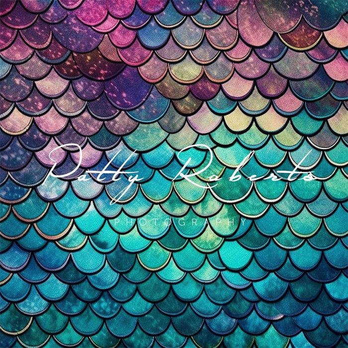Vibrant Mermaid Scale Photo Backdrop