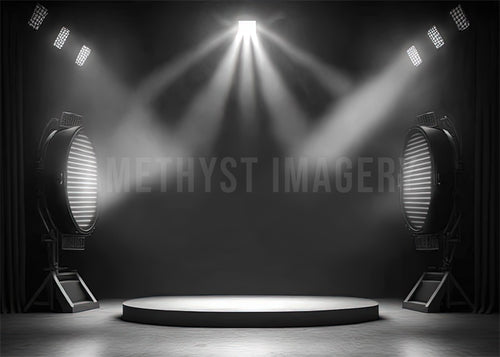 Dramatic Spotlight Stage Photo Backdrop
