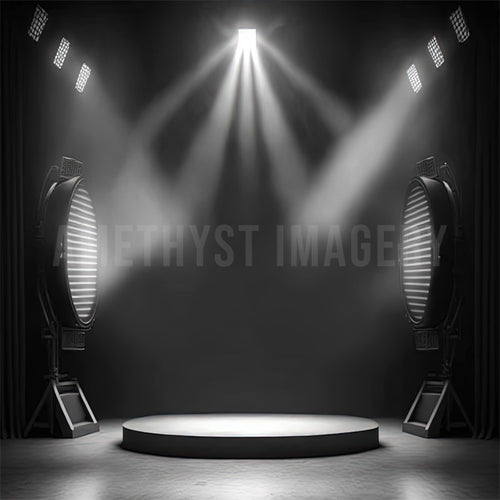 Dramatic Spotlight Stage Photo Backdrop