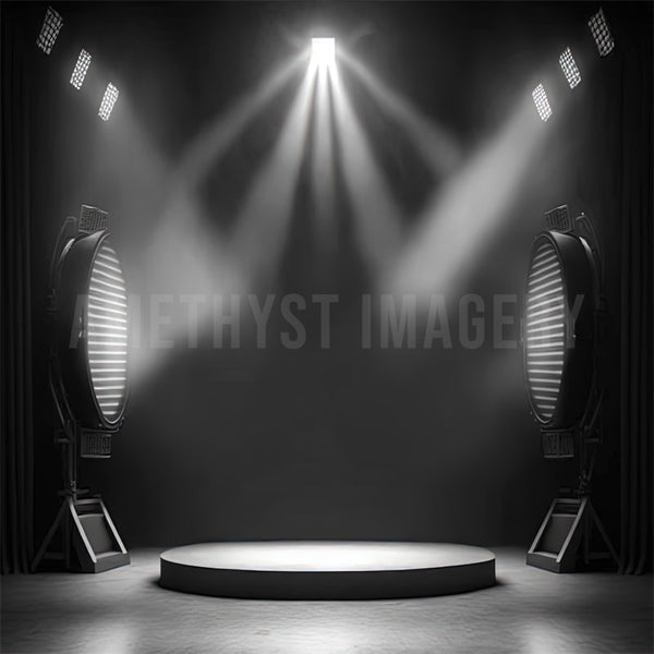 Dramatic Spotlight Stage Photo Backdrop