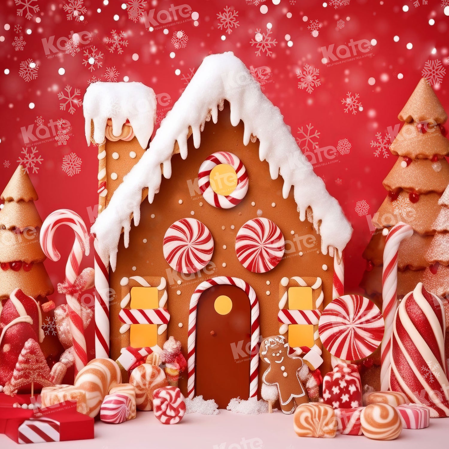 Whimsical Gingerbread Candyland Backdrop