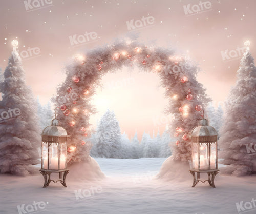 Winter Wonderland Festive Lantern Arch Backdrop
