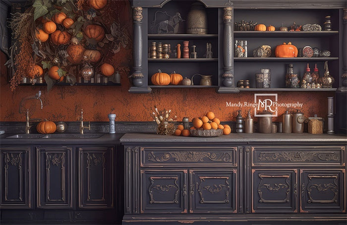 Rustic Autumn Harvest Kitchen Backdrop