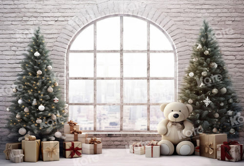 Cozy Winter Holiday Window Backdrop