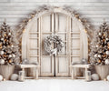 Rustic Winter White Christmas Backdrop