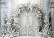 Elegant Winter Frost Floral Arch Backdrop