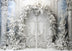 Elegant Winter Frost Floral Arch Backdrop