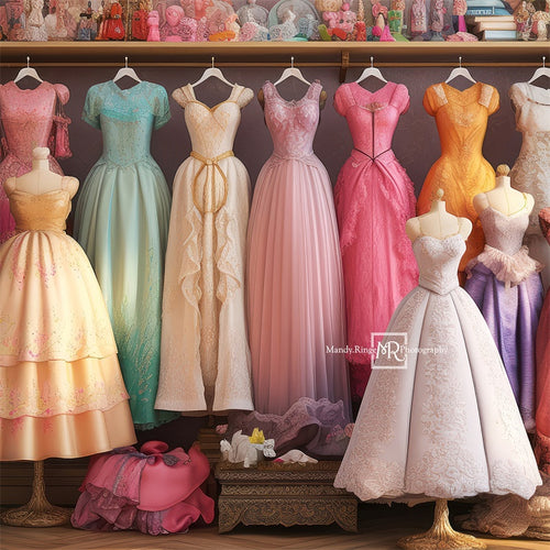 Elegant Princess Gown Display Backdrop