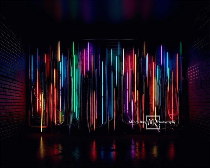 Vibrant Neon Light Abstract Backdrop