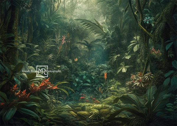 Mystical Enchanted Tropical Forest Backdrop