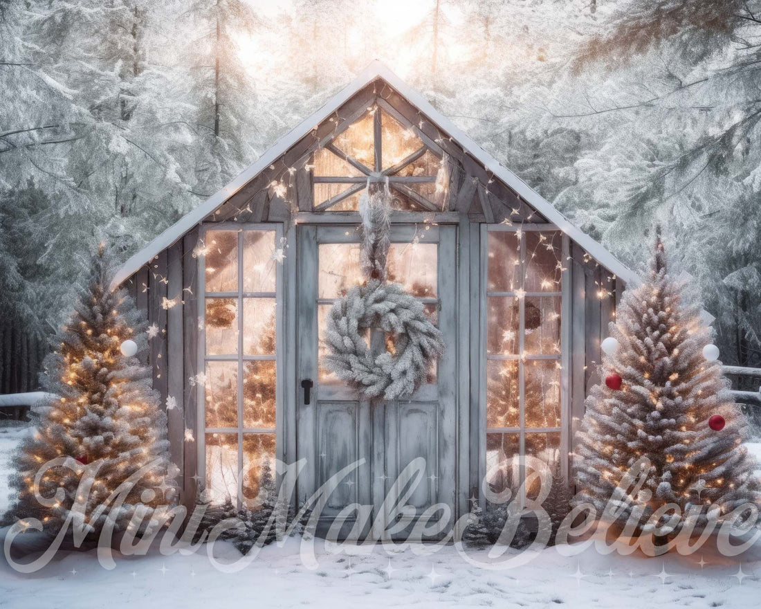 Winter Wonderland Cozy Cabin Backdrop