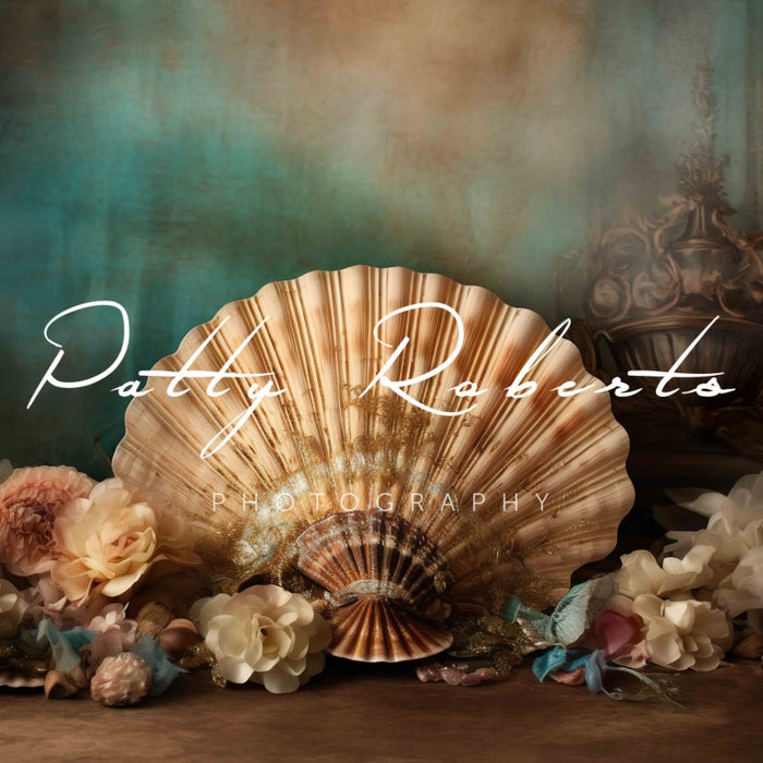 Vintage Nautical Seashell Photography Backdrop