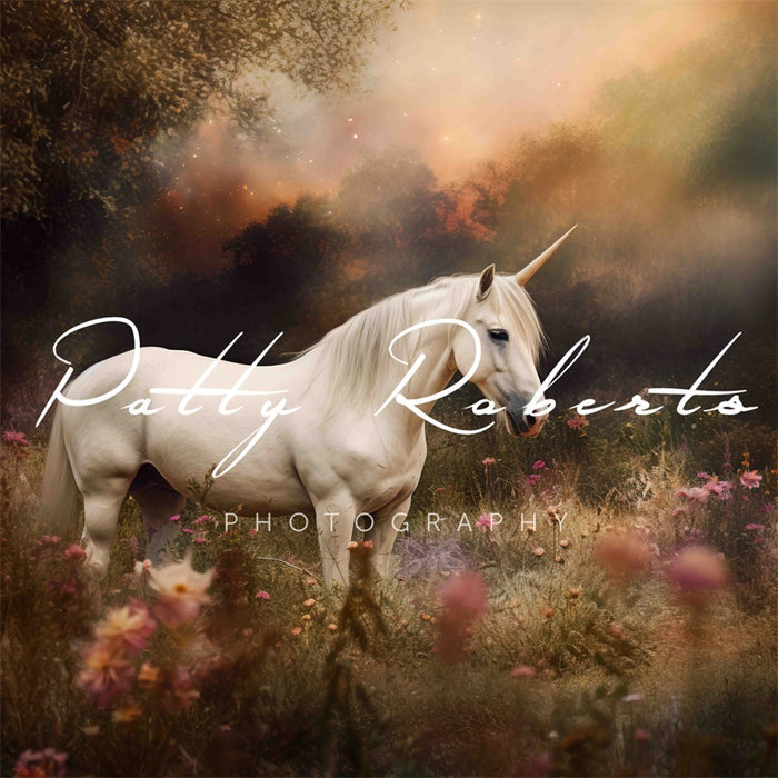 Enchanted Unicorn Fantasy Forest Backdrop