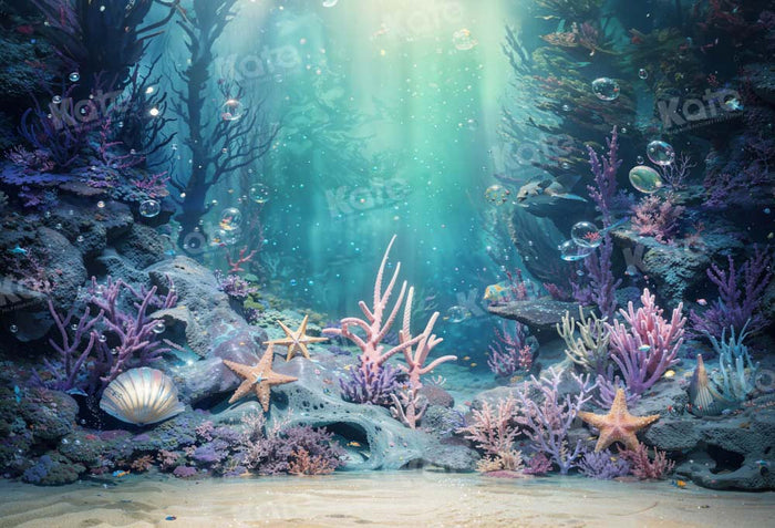 Underwater Coral Reef Fantasy Backdrop
