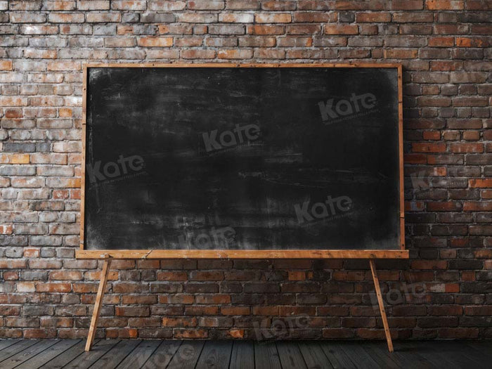 Rustic Brick Wall Blackboard Backdrop