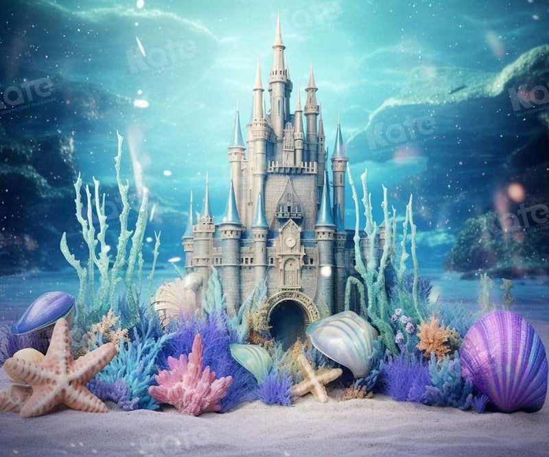Enchanted Underwater Castle Backdrop