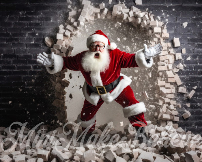 Dynamic Brick Wall Explosion Backdrop